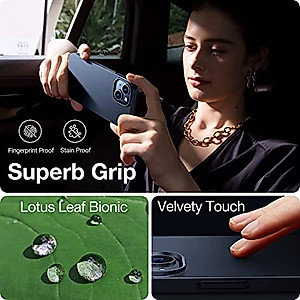 TORRAS Slim Fit for iPhone 13 Case (Only), Ultra Thin Lightweight Full Protection Secure Grip Hard PC Phone Cover for iPhone 13 Case 6.1 Inch, Space Black