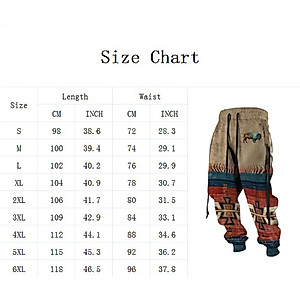 PORCLAY Aztec Geometry Pattern Men's Sweatpants Lightweight Fun Jogging Pants with Elastic Waistband Great for Sports Blue 2XL