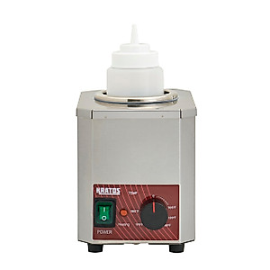Kratos Electric Sauce/Topping Bottle Warmer, Single 32 oz. Commercial Warmer for Hot Fudge, Nacho Cheese, Caramel. 120V, 200W (29M-048)