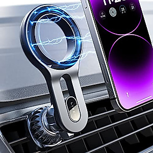 LISEN for MagSafe Car Mount [Powerful Magnets] Magnetic Phone Holder for Car [Easily Install] Hands Free iPhone Car Holder Mount Fit for iPhone 14 13 12 Pro Plus Max Mini MagSafe Cases