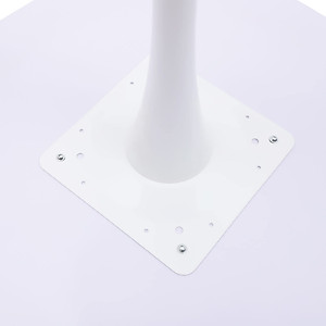 Fichiouy Round Coffee Dining Table with MDF Top Size: 31.5 * 28.7 * 19.7inch, Modern Milk Tea Table Round Pedestal Iron Dining Table Max Load: 165.35LBS