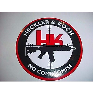 Montree Shop Heckler & KOCH Firearms NO Compromise 4" Decal Sticker HK Pistol Gun Rifle