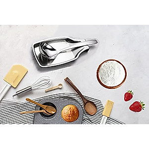 JIANYI Spoon Rest, Stainless Steel Spoon Holder for Stove Top, Heavy Duty Kitchen Utensils Holder for Spatula, Ladles, Brush and Other Cooking Utensils