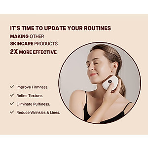 VRAIKO LUX1 Gua Sha Facial Tools, Face Sculpting Tool, Electric Face Massager with 3-Level Heat & Vibration & 1000mAh Battery, Anti-Aging, Neck & Face Lift, Wrinkle and Puffiness Reduction