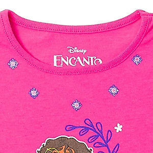 Disney Encanto Mirabel Luisa Isabela Little Girls 2 Pack T-Shirts Pink/Blue 7-8