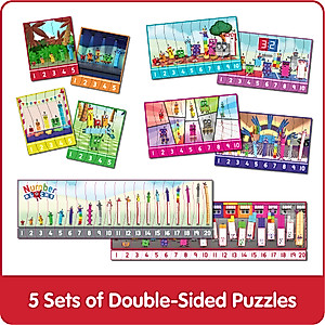 hand2mind Numberblocks Sequencing Puzzle Set, Sequence Cards, Math Games for Kids Ages 3-5, Number Games, Educational Toys, Toddler Learning Puzzles, Counting Toys, Preschool Learning Activities