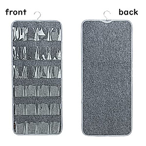 PACMAXI Over The Door Shoes Organizer for 12 Pairs of Baby Shoes Boys Girl, Hanging Baby Shoe Organizer with Hanger(Felt Material-Grey)