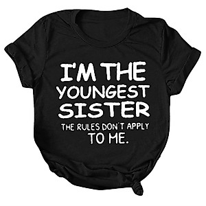 Shirt for Juniors Women's Top Letter Tshirt Short Sleeve Print Casual Women's T-Shirts Womens Bags,Coupons and Promo Codes Black-c