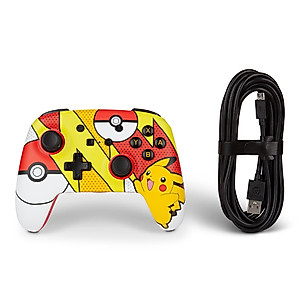 NINTENDO SWITCH PIKACHU POP ART WIRED ENHANCED CONTROLLER [POWER A]