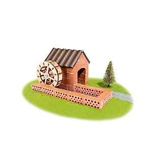 Teifoc Watermill Brick Construction Set, Terracotta Building Blocks, Erector Set and STEM Building Toy