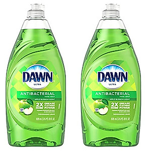 Dawn Ultra Antibacterial Hand Soap Apple Blossom Scent Dishwashing Liquid (2) 28 Ounce Bottles