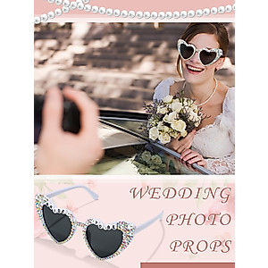 Mootycapa 12 Pcs Bachelorette Party Sunglasses for Bridesmaids Bride Sunglasses for Wedding Party Favors(Team Bride)