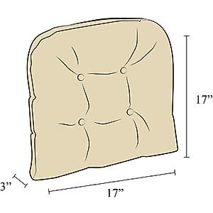 Klear Vu Gripper Overstuffed Universal Non-Slip Dining Chair Cushions for Kitchen Decor or Office Use, U-Shaped Skid-Proof Seat Pad, 17x17 Inches, 2 Count (Pack of 1), Dark Gray