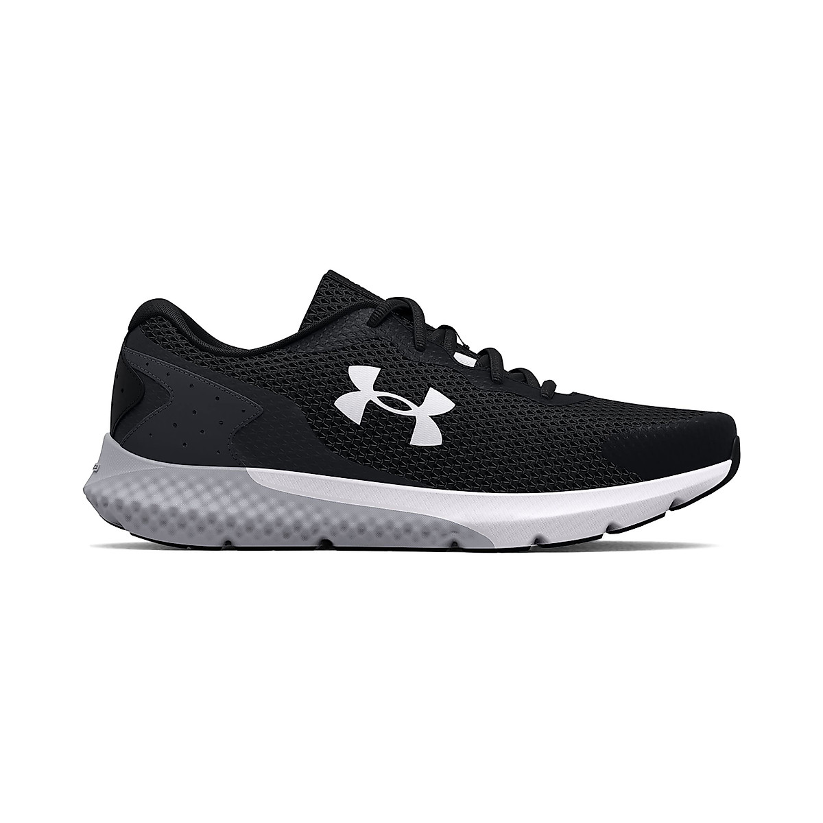 Under Armour Men's Charged Rogue 3, Black/White, 8 Medium US
