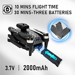 FLYVISTA Mini Drone with Camera for Adults Kids, 1080P WiFi FPV Camera Drone with 3 Batteries, One-Click Take Off/Landing, Altitude Hold, Headless Mode, 360° Flips, 3-Gear Speeds, Emergency Stop, Carrying Case, Toys Gifts for Kids and Adults Beginner