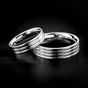 KULUZE Original Designer Genuine Titanium Fashion Men and women Ring Comfort Fit Sizes 6#-12# Unisex Adult Jewellery Accessories (7#21mm*5mm)…