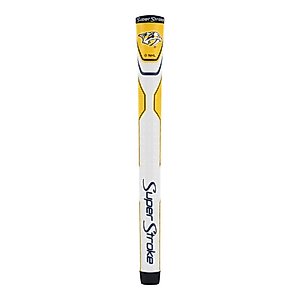 SuperStroke NHL Traxion Tour Golf Club Grip, Nashville Predators (Standard) | Officially Licensed Through Team Golf | Improves Feedback and Tackiness | Reduces Taper to Minimize Grip Pressure
