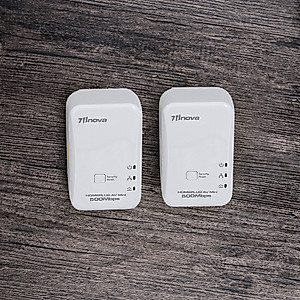 7inova AV500 Powerline Ethernet Adapter Kit for Wired Network Expanding - Mini, Plug&Work, Power Saving