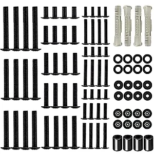 ELIVED Universal TV Mounting Hardware Kit, Fits TVs up to 80 Inch, Includes M4 M5 M6 M8 Screws, Washers, Spacers and Concrete Wall Anchors, Compatible for Most Flat/Curved TV/Monitor Mount. YD1013