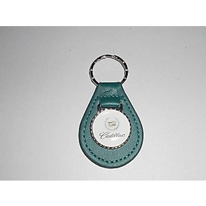 CTS CATERA DTS ESCALADE SRX STS XLR VINTAGE LOGO LEATHER KEYCHAIN - DARK GREY