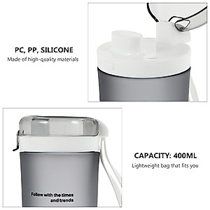 Healifty 1pc Frosted Shaker Cup Sports Plastic Bottle Large Capacity Water Bottle Plastic Drinking Bottle Portable Water Bottle Sports Water Kettle Plastic Water Bottle Outdoor Water Kettle