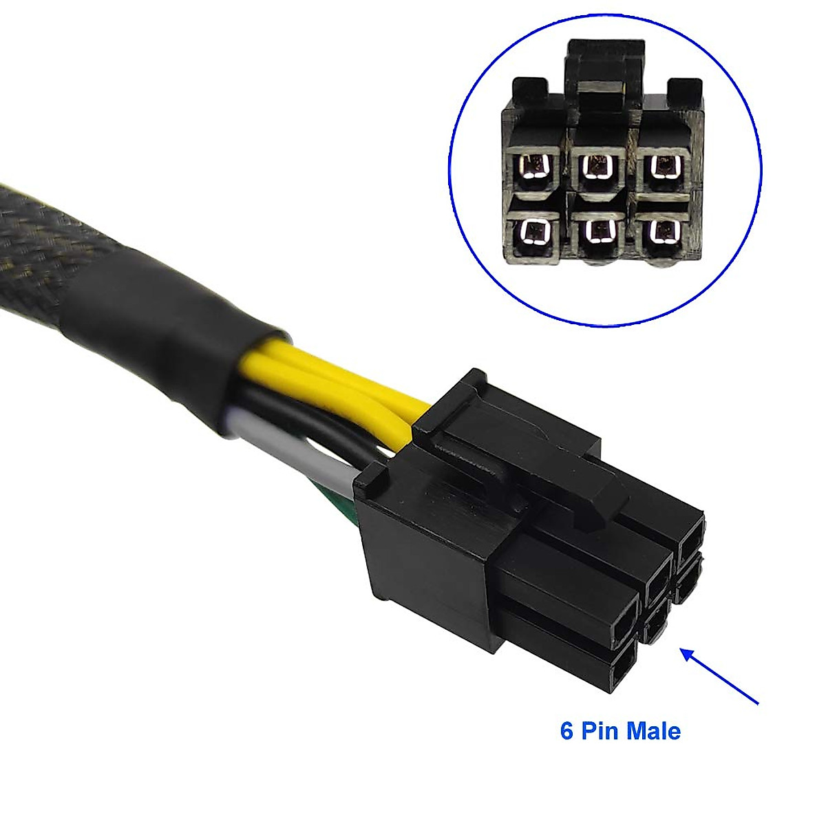 COMeap 24 Pin to 6 Pin ATX PSU Power Adapter Cable for Dell Motherboard with 6 Pin Port 13.3-inch(34cm)