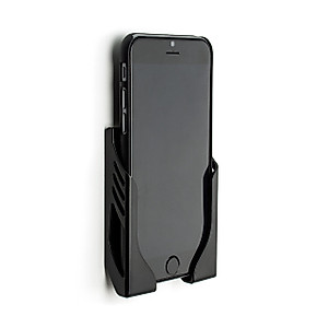 Dockem Damage-Free Wall Mount for iPhone: 14, 13, 12, 11, Pro, Plus, Mini, Pro Max, SE 2/3, XS/X, XS Max, XR, 8/7, 8/7+, S22, S21, S20: 3M Command Strip Adhesives: Koala Mount Wall Dock [Black]