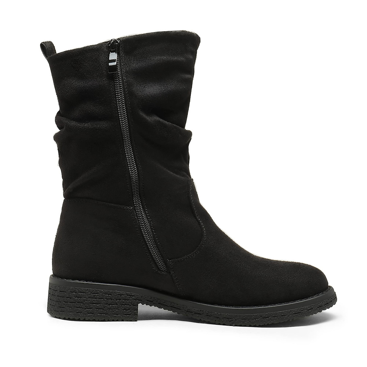 DREAM PAIRS Women's DMB213 Mid Calf Combat Riding Fashion Winter Boots Black Size 8