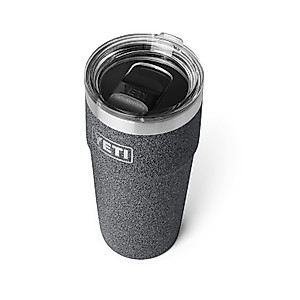 YETI Rambler Stackable Pint, Vacuum Insulated, Stainless Steel with MagSlider Lid, Black Stone
