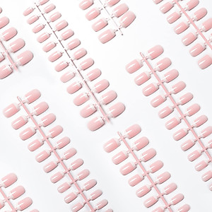 LIARTY 480 Pcs French Press On Nails Medium, French Tip False Nails Manicure, 12 Size Acrylic Full Cover Artificial Fake Nails, Natural