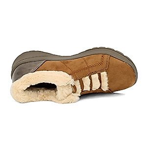 Bzees Women's Golden Shoe, toffee microfiber/beige faux fur, 8 M US