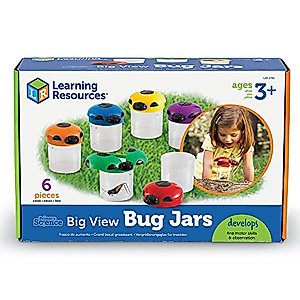 Learning Resources Big View Bug Jar, Outdoor Toys, Science Exploration, Set of 6