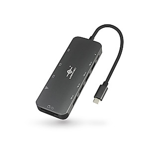 Vantec Link USB C Multi-Function Hub with 2xHDMI 4K, VGA, Gigabit, SD, MicroSD, 2xUSB 3.1, 2xUSB 2.0, PD 100W, USB C (CB-CU302MDSH)