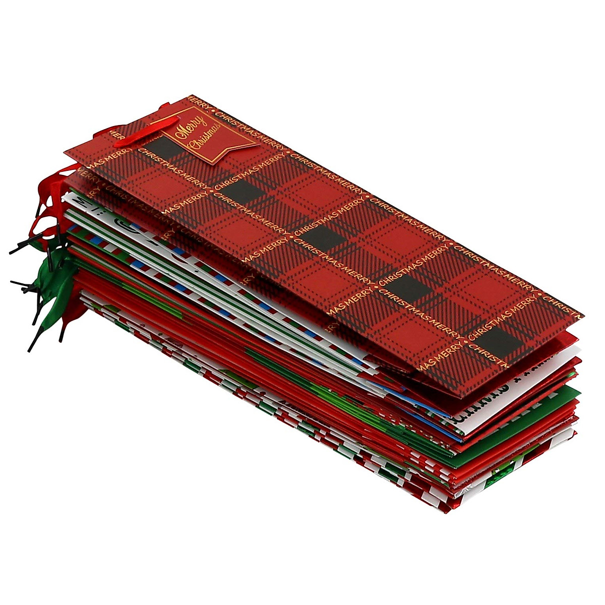 Iconikal Heavy-Duty Christmas Wine Bottle Gift Bags 16-Pack