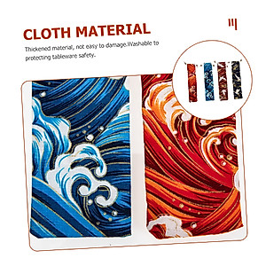 Cabilock 4pcs Drawstring Bag Pocket Wallet Straw Purse Folding Bracket Straw Carrying Bag Silk Drawstring Bag Utensil Holder Cutlery Bags Tableware Bag Japanese Style Tableware Bag Fabric
