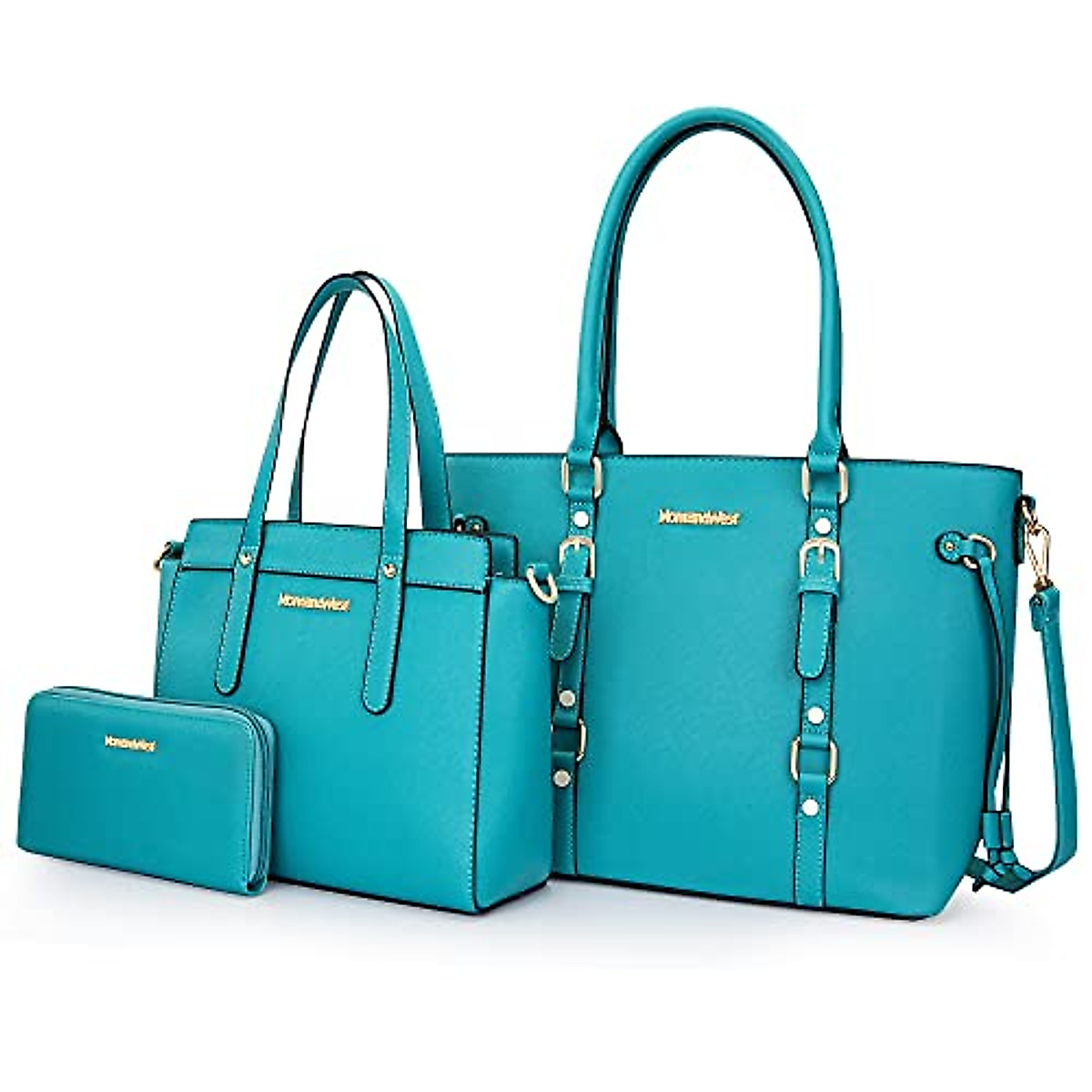 Montana West 3PCS Purses for Women Tote Bag and Wallet Set Shoulder Satchel Crossbody Bags Leather Handbag for Gift Travel Casual Work MWC3-C032WTQ