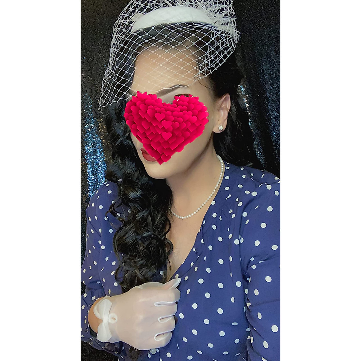 Vivivalue Women Lace Gloves Short Tulle Gloves White Tea Party Gloves Wrist Bridal Gloves Bride Wedding Prom