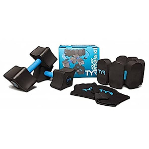 TYR Aquatic Fitness Kit, Black/Blue