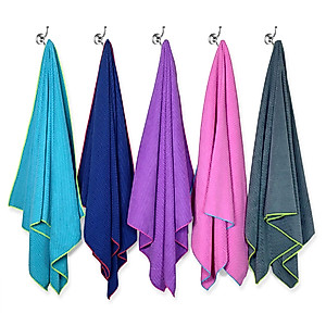 Flow Quick Dry Swim Towel with Hood - Microfiber Hooded Towel for Competitive Swimming and Other Water Sports (Pink)