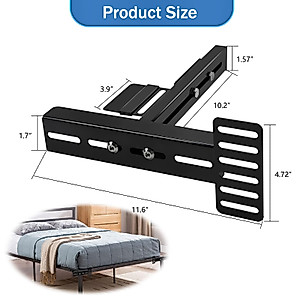 Headboard Brackets Kit for Adjustable Bed Base, Headboard Wall Mounting Brackets, Footboard Attachment for Bed Metal Frame, Headboard Extension Adapter Kit for Twin Full Queen King Size Bed