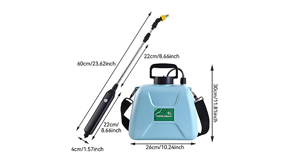 Battery Powered Garden Sprayer - 1.35 Gallon Electric Sprayer