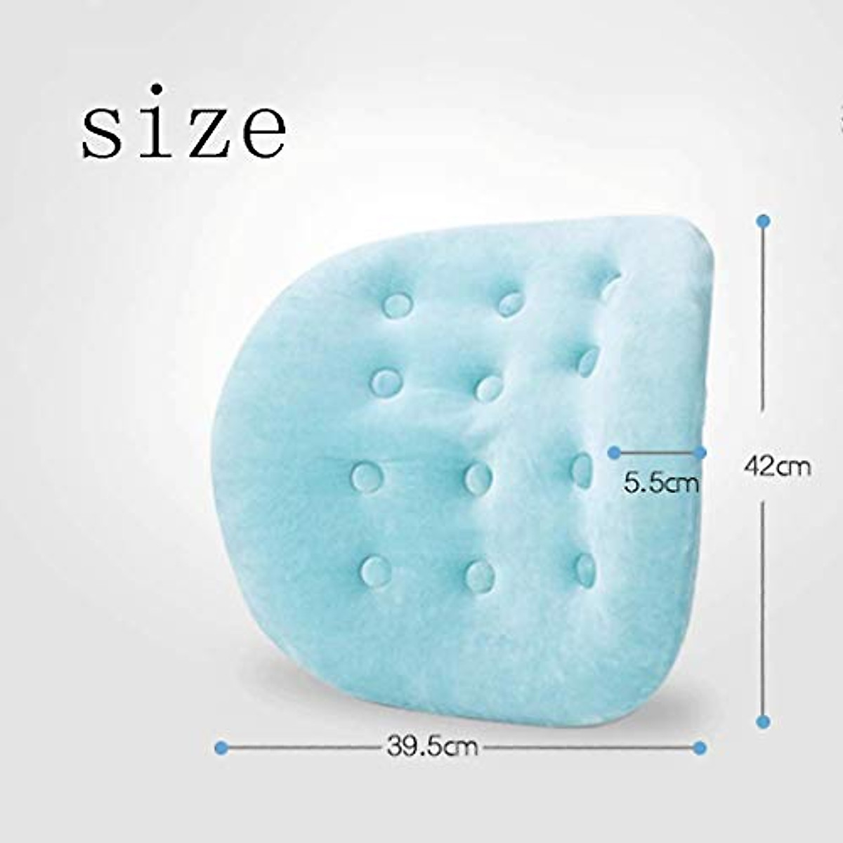 CZDYUF Lumbar Pillow-Medical Waist Pad Back Cushion Office Waist Cushion Memory Foam Protection Spine Lumbar Support, Blue