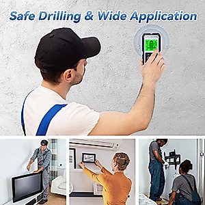 Tanscos Stud Finder - 6 in 1 Stud Sensor Wall Scanner,Wood Studs/Joists/Pipes/AC Wire Detector,with Magnetic/Non-Magnetic Metal Detection