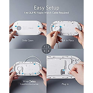 Anker Wireless Charging Station, 2 in 1 PowerWave+ Pad with Holder for Apple Watch 5/4/3/2, Wireless Charger for iPhone 13, 12, 12 Pro Max, 11, AirPods (Watch Charging Cable & AC Adapter Not Included)