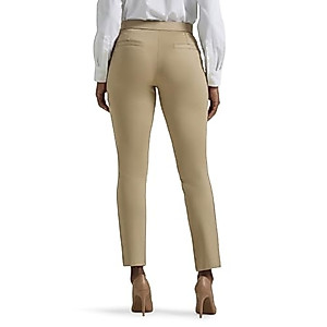 Lee Women's Ultra Lux Comfort Any Wear Slim Ankle Pant Kansas City Khaki 16 Long