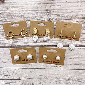 150PCS Earring Cards,5x3.5cm Earring Display Cards for Selling,Brown Earring Holder 2022