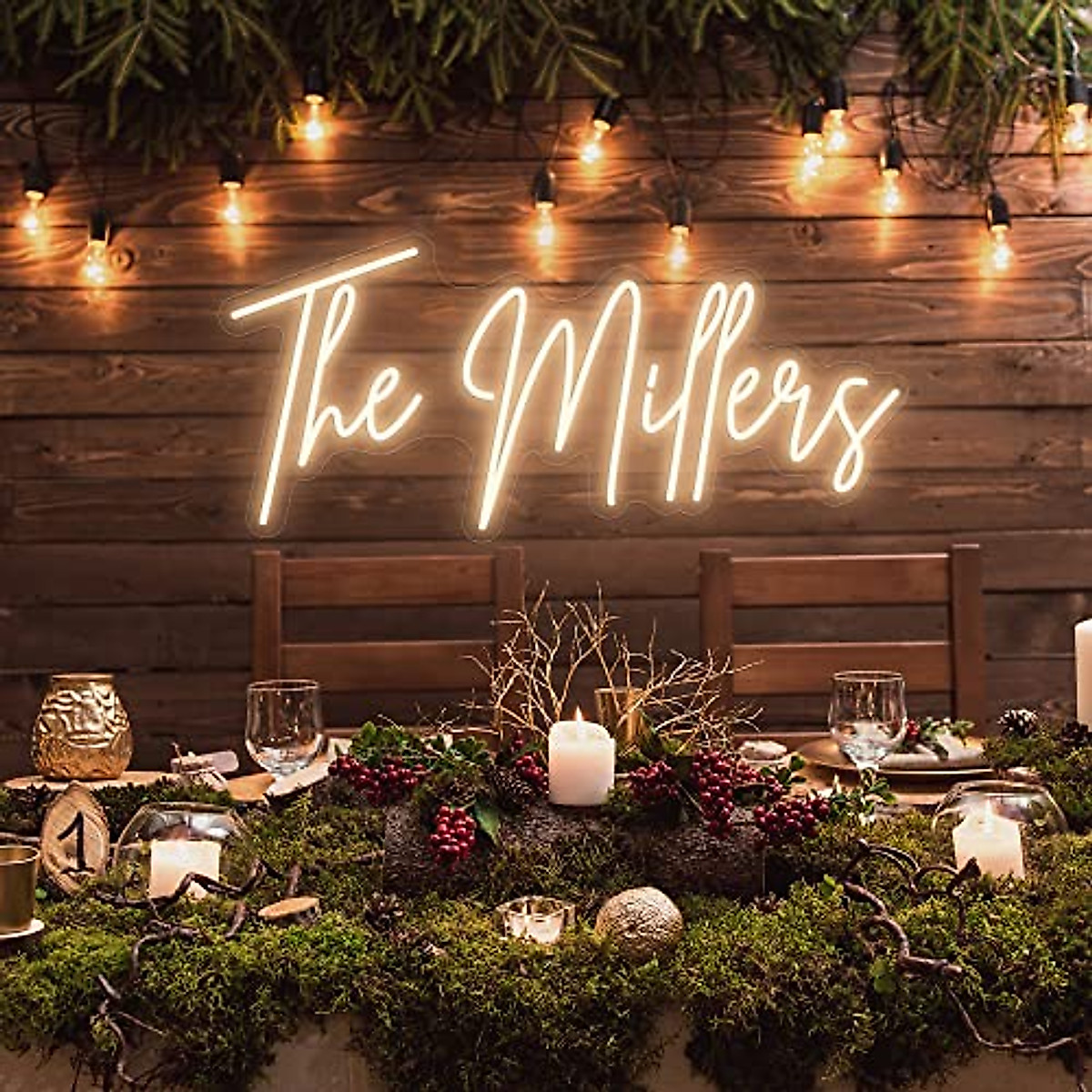 Neon Sign it was always you, Personalized Neon Lights Sign for Bedroom Wedding Birthday Party Game Room Home Wall Décor Bar Salon Business Logo Neon Light Sign(1 Line Text 40" Long)