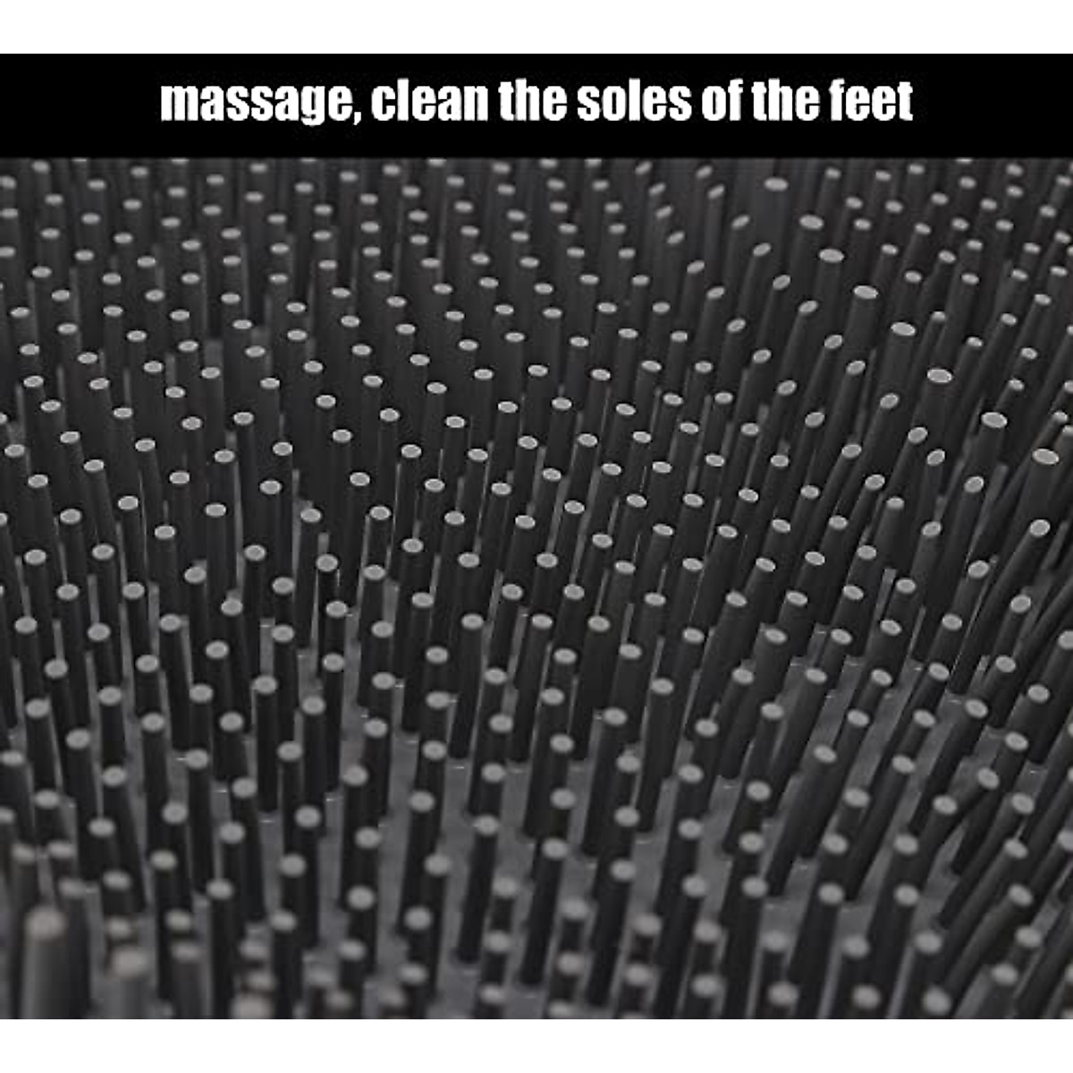 BENLIUDH Shower Foot Scrubber, Shower Foot Scrubber Mat Shower Floor Silicone Foot Shower Gadgets Foot Care Massages for Men & Women - Non-Slip with Suction Cups (Grey)