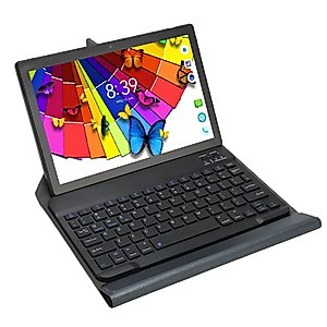 VINGVO 10 Inch Tablet, IPS Tablet PC 8800mAh 4G LTE Dual Camera for School (Black)