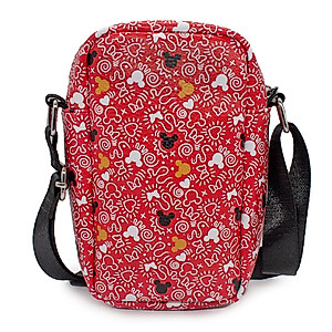 Disney Bag, Crossbody, Minnie Mouse Icons Doodle, Red, Vegan Leather